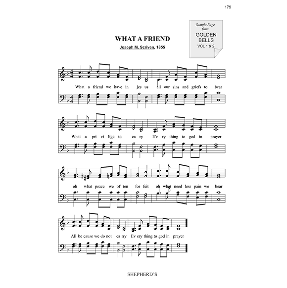 Golden Bells 750 hymns { with complete wedding mass } – Shepherdsmusic